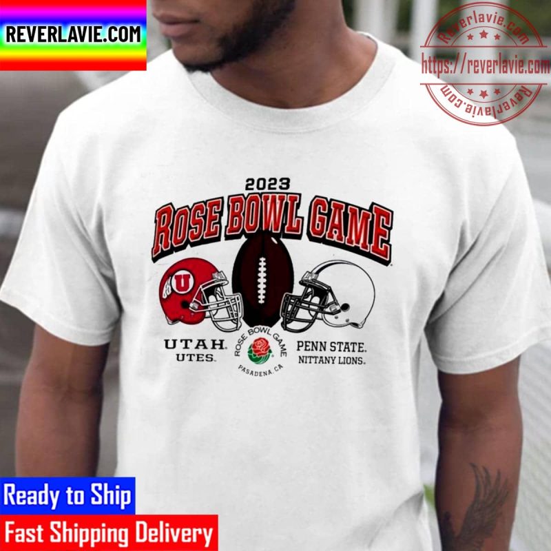 Utah Utes vs Penn State Rose Bowl Game 2023 Helmet Dual Unisex T-Shirt ...