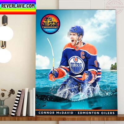 Captain Edmonton Oilers Connor McDavid Is 2023 NHL All Star Home Decor ...