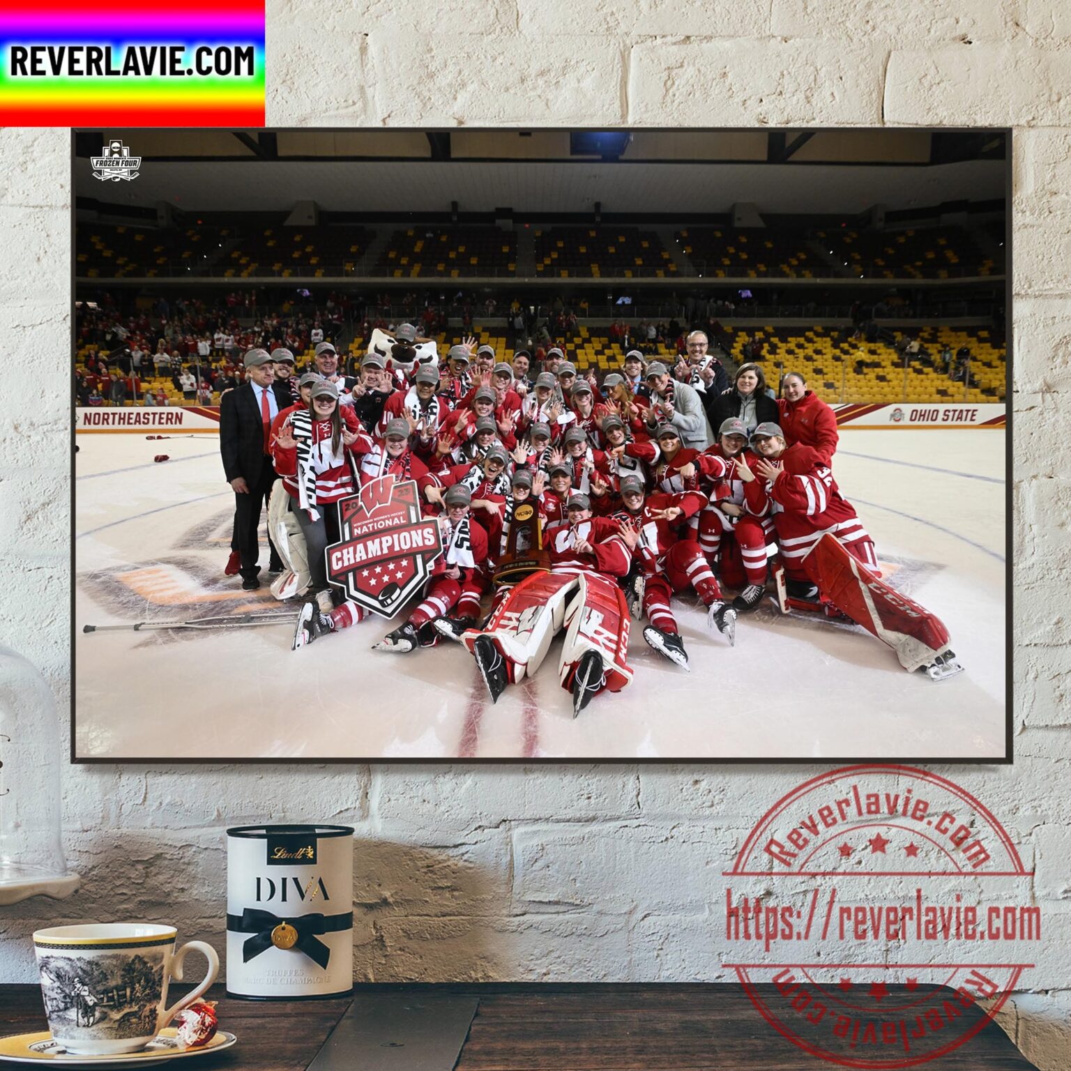 Wisconsin Badgers Womens Hockey 7th Win National Champions Home Decor ...
