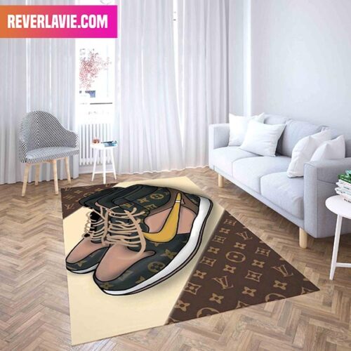 Louis Vuitton x Nike Air Jordan Sneaker Rug Home Decor - REVER LAVIE