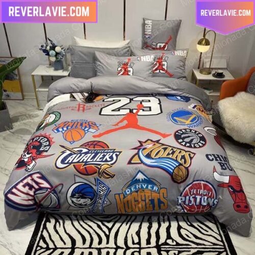 Nike Air Jordan X Basketball Team Luxury King Bedding Set - REVER LAVIE