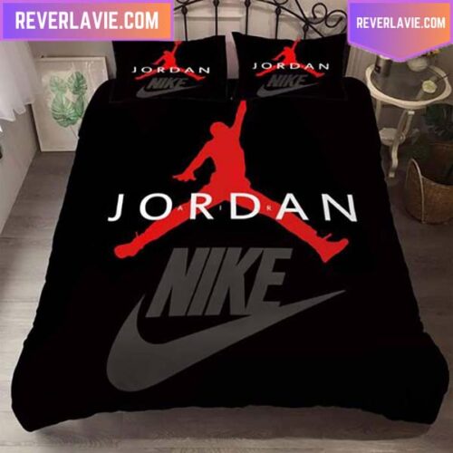 Nike Jordan Black Red King Bedding Set - REVER LAVIE