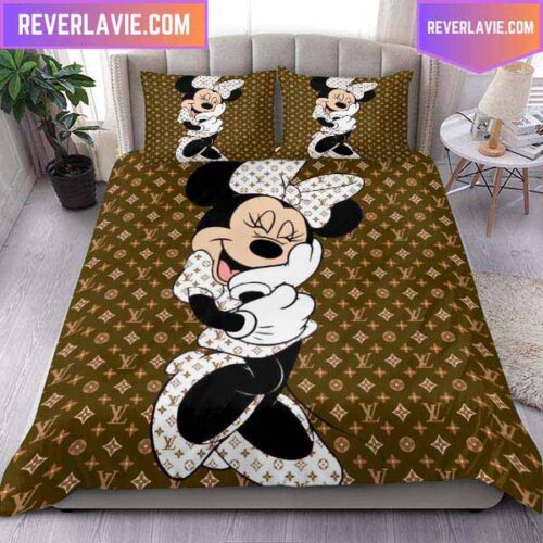 Minnie Mouse X Louis Vuitton King Dior Bedding Set - REVER LAVIE