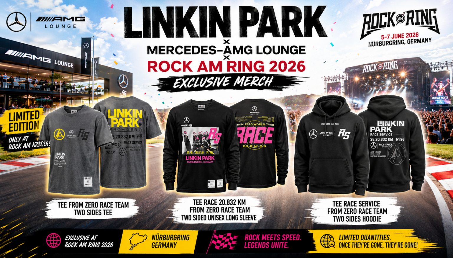 Linkin Park x Mercedes-AMG Lounge x Rock am Ring 2026 Exclusive Merch ...