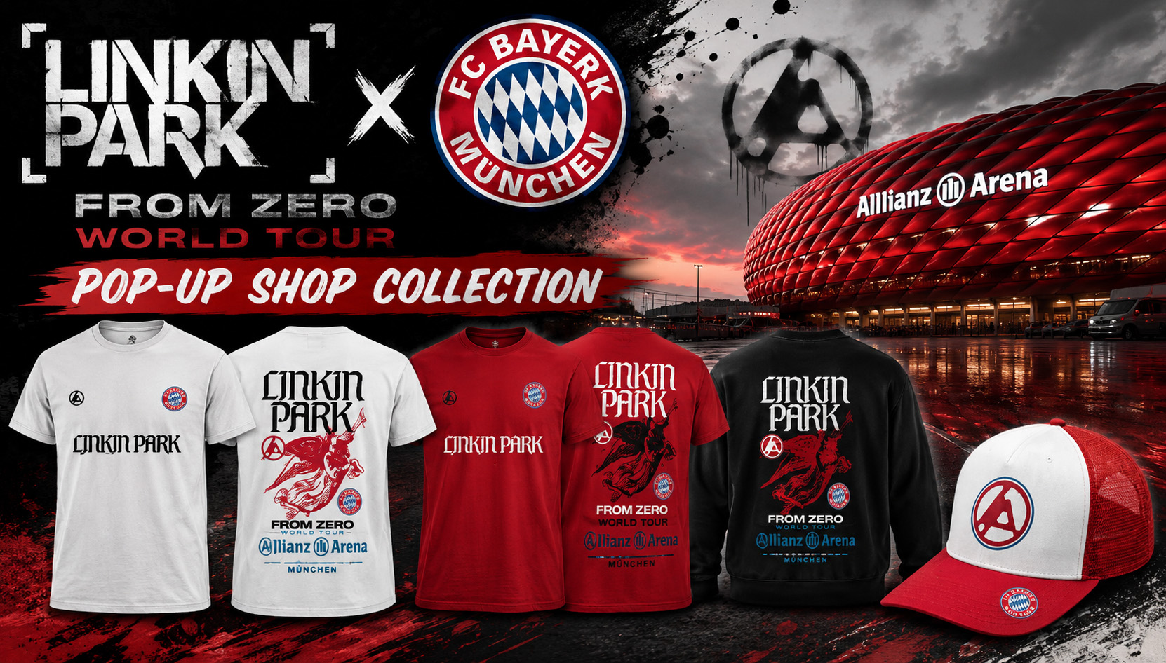 Linkin Park x FC Bayern München From Zero World Tour Pop-Up Shop ...